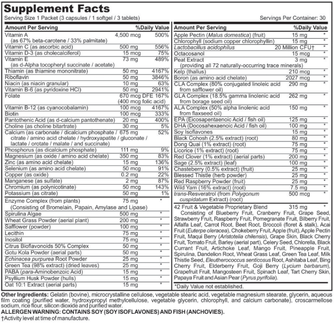 Women's Performance Vitamin Packs – VHi Fit